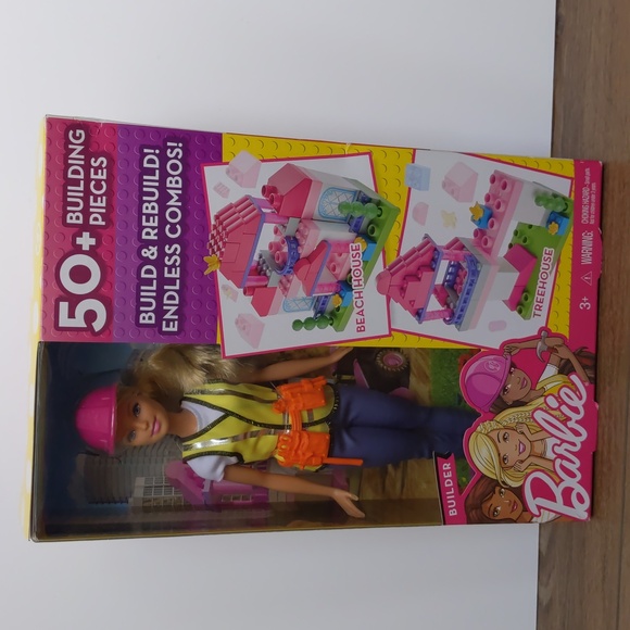Barbie | Toys | Rare Nib Barbie Mega Construx Bloks Beach Tree House ...
